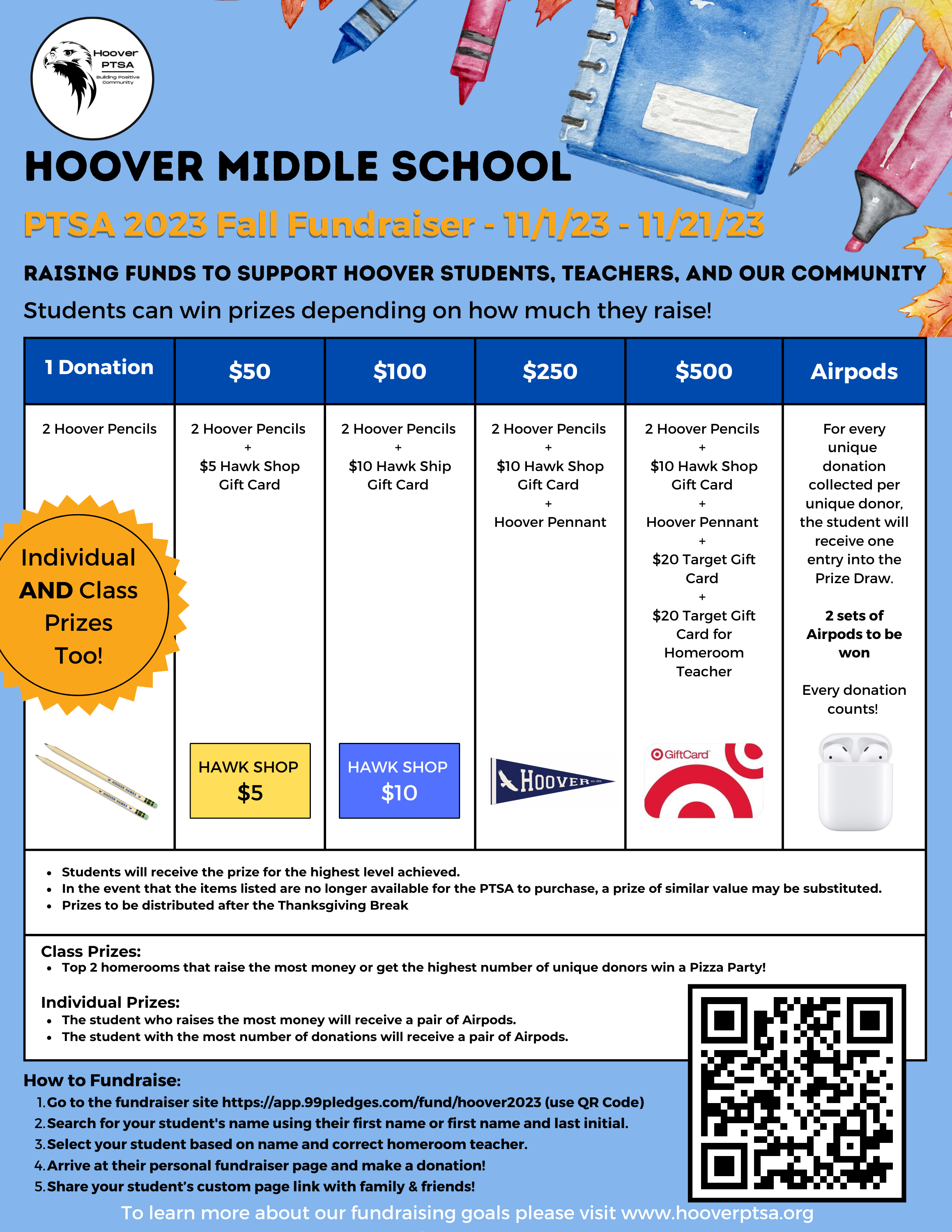PTSA 2023 Fall Fundraiser – Herbert Hoover Middle School PTSA